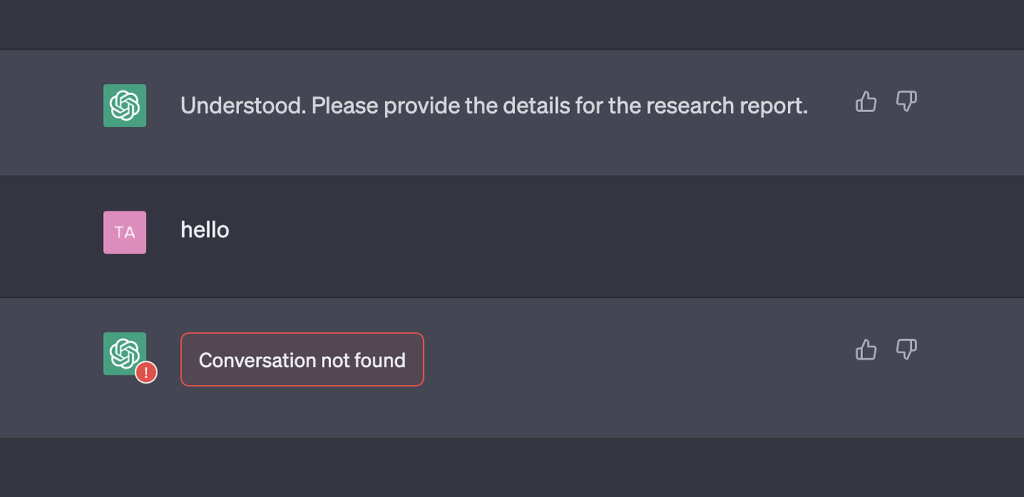 ChatGPT Conversation Not Found? Here's How To Fix The Error - Cuban VR